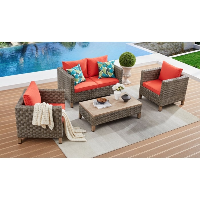 4 Person Outdoor Seating Group with Cushions