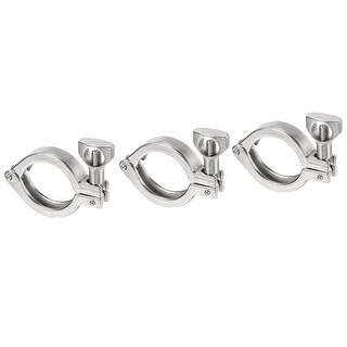 1.5" Vacuum Clamp, 3 Pack 201Stainless Steel Hose Clamp with Nut ...