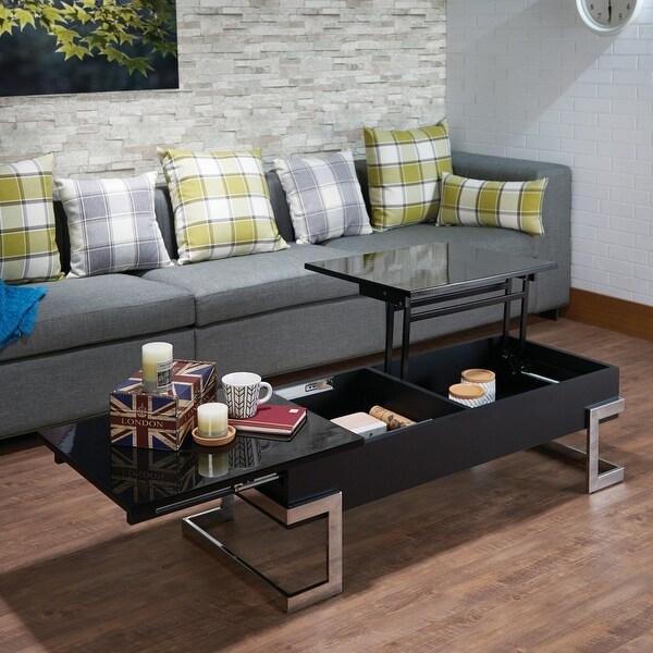 Black chrome coffee table store
