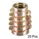 Threaded Insert Nuts Hex-Flush M8 Internal Threads 18mm Length 20pcs ...