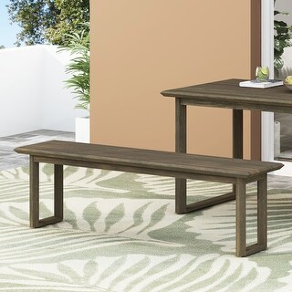 Exquisite Entry Bench Patio Bench, Rectangular Leisure Benches, Grey ...