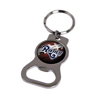 NFL Los Angeles Rams Silver-Tone Bottle Opener Key Ring By Rico ...