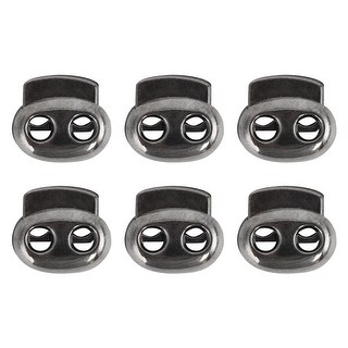 6pcs Plastic Spring Cord Locks Double Hole End Rope Toggle Fastener ...