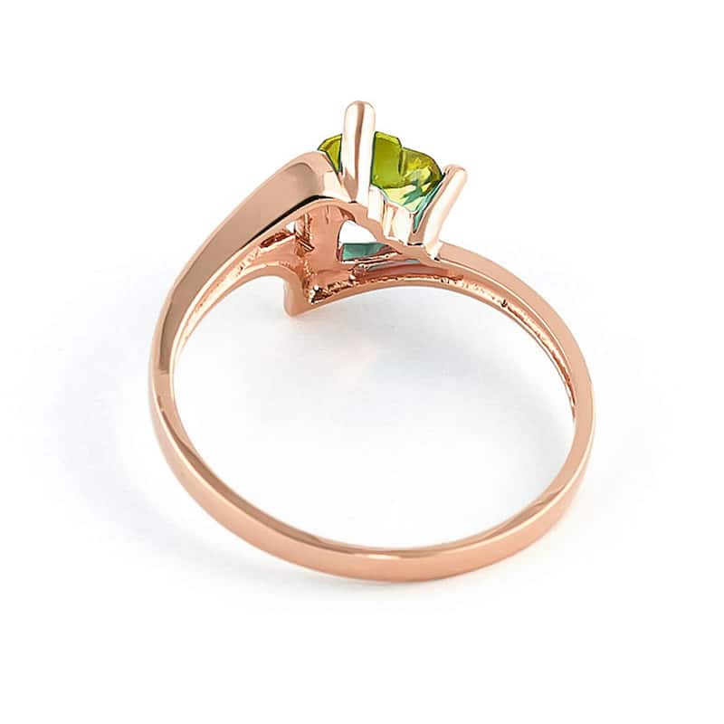 solid gold peridot rings
