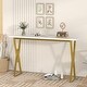 4-Piece Counter Height Extra Long Console Bar Dining Table Set with 3 ...