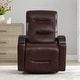 Spruce & Spring Regan Leather Power Recliner Swivel Glider Rocker with ...