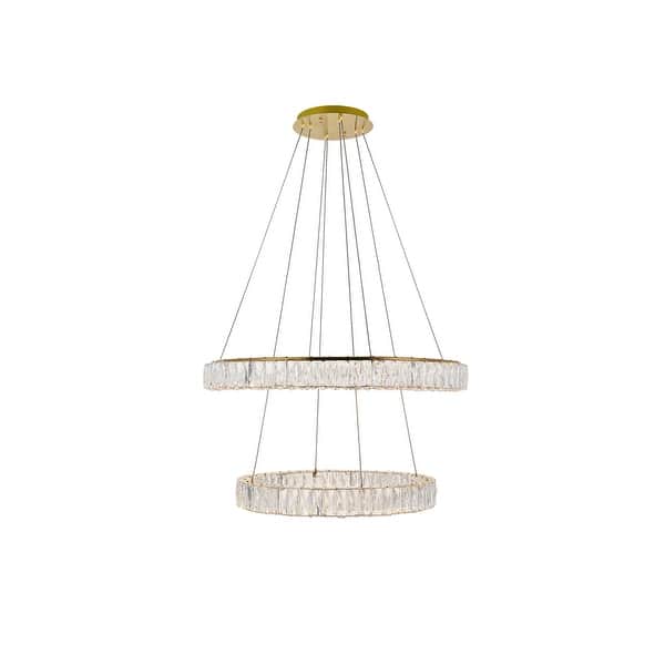 Madelyn Integrated LED chip light gold Chandelier Clear Royal Cut ...