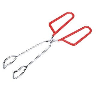 1Pcs Cooking Scissor Tongs, 10" Kitchen Tongs with Comfort Grip Red ...