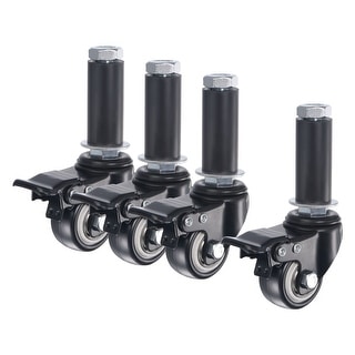 Swivel Expanding Stem Caster with Brake for Kitchen Prep Tables, PVC ...