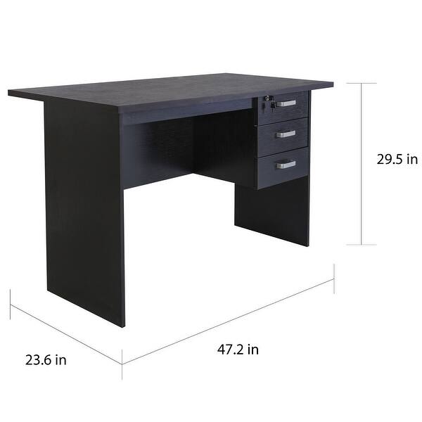 desk with lockable drawer