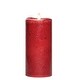 8" Red Mottled LED Pillar Candle - 3.75"L x 3.75"W x 8"H - Bed Bath ...
