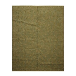 Hand Knotted Asmara Mint,Green Wool Traditional Oriental Area Rug - 7 ...