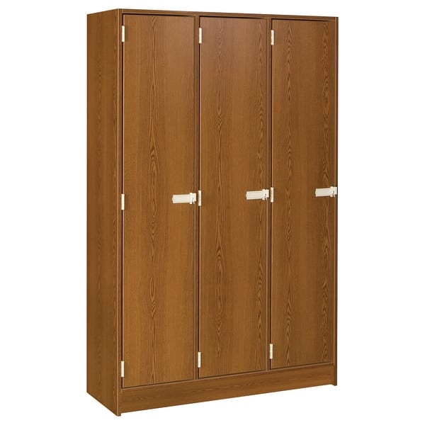 Triple Locker Storage Unit - 72" Tall - Locking Doors & Shelves - Home ...