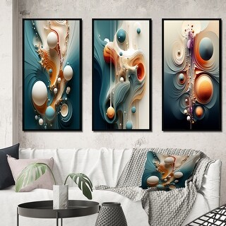 Designart "Otherworldly Multiverse Blessings Organic Retro II ...