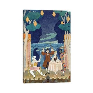 iCanvas "Pantomime Stage, illustration for 'Fetes Galantes' by Paul ...