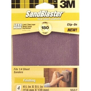 3M 9662 Palm Sander Sandpaper 4.5"x5.5'', 180 Grit - Bed Bath & Beyond ...