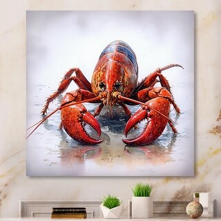 Designart "Freshwater Crayfish IV" Animals Metal Wall Art Prints - Bed ...