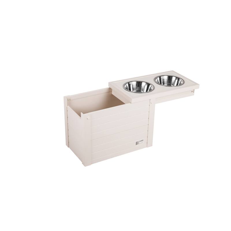 ECOFLEX Piedmont Double Dog Bowl Diner with Sliding Lid and Storage ...