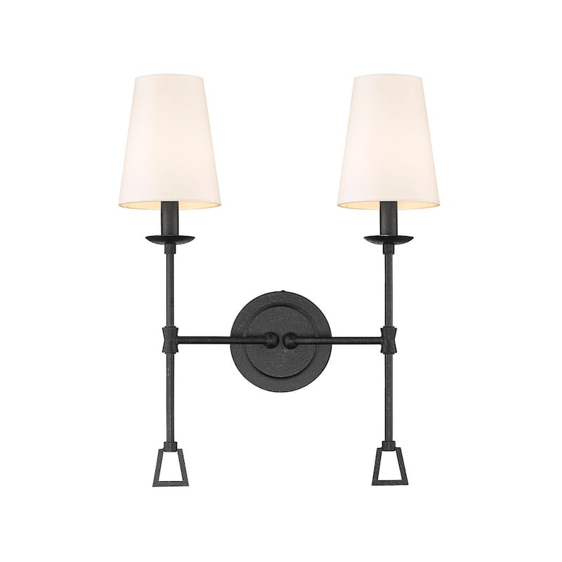 Modern Two 2-Light Sconce in Matte Black - Bed Bath & Beyond - 31286307
