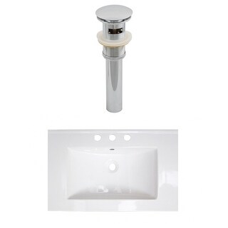 24-in. W 3H4-in. Ceramic Top Set In White Color - Overflow Drain Incl ...