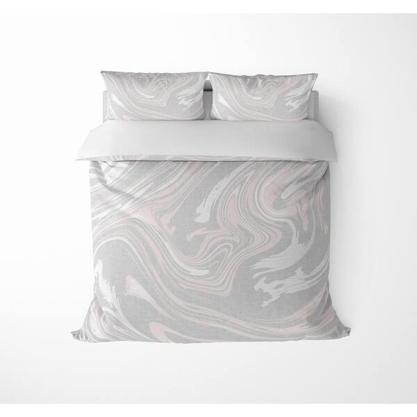 BOHO SWIRL PINK AND GREY Duvet Cover By Kavka Designs - Bed Bath ...