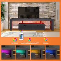 LED TV stand modern TV stand with storage Entertainment Center with drawer TV cabinet - Bed Bath ...