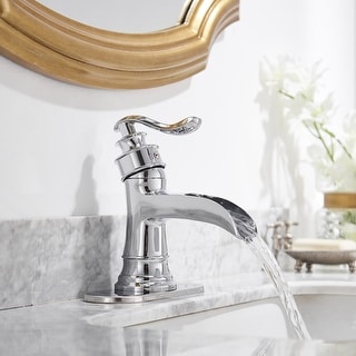 Single-Handle Low-Arc Bathroom Faucet With Water pipe - Bed Bath ...