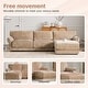 110" Modular Sectional Sofa, L-Shape with Extra-Wide Seat Cushion, USB ...
