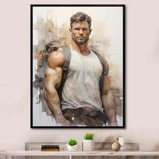 Designart "Bodybuilding Front Relaxed Pose II" Aerobic & Bodybuilding ...