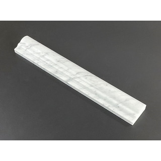 12" L x 1.75" W Marble Chair Rail Tile Trim - White Carrara - 1 Case (7 ...