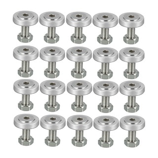 20 Pcs Car Motorcycle M6 Fender Bumper Washer Bolt Nuts Kit Aluminum ...