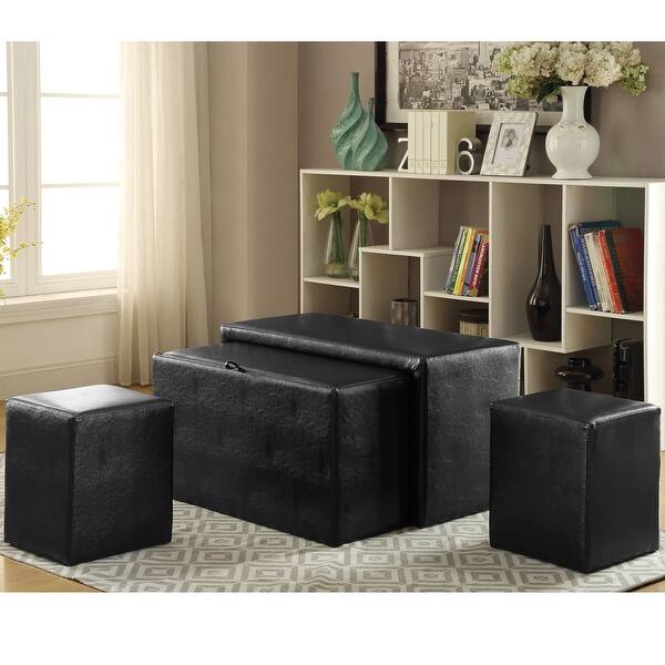 Furniture of America Cole Contemporary 4-piece Nesting Bench and ...