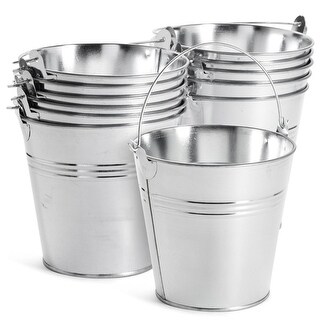 12 Pack Small Tin Pails with Handles 4.7 Inches - Bed Bath & Beyond ...