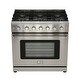 Front Control Freestanding Gas Range in Stainless Steel with Convection ...