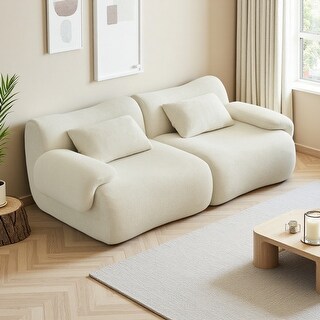 78" Memory Foam Sofa in a Box,2-Seater Compression Couch with Deep Seat ...