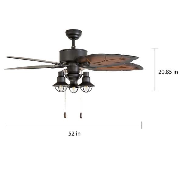 52" Prominence Home Ocean Crest Bronze Tropical Indoor/Outdoor Ceiling ...
