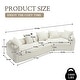 Chenille Upholstered Curved Shaped Modular Sectional Large Comfy Cloud ...