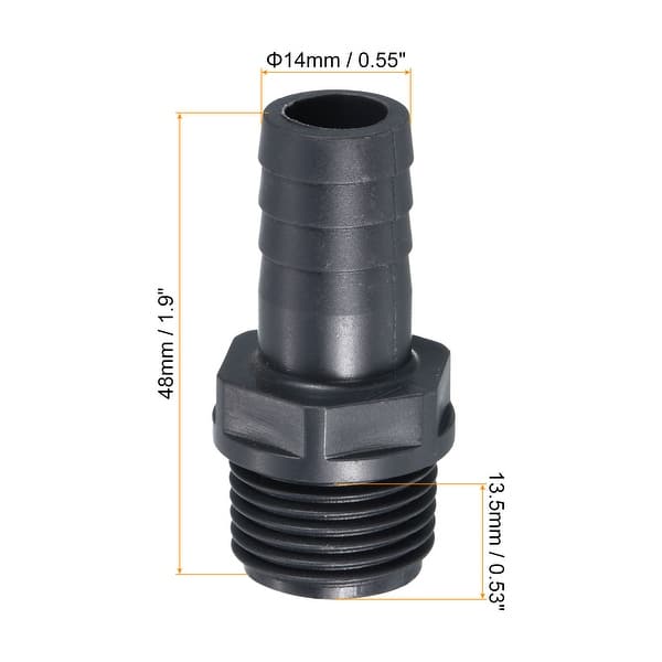 UPVC Barb Hose Fitting Barbed G1/2 Male Thread Pipe Connector Adapter ...
