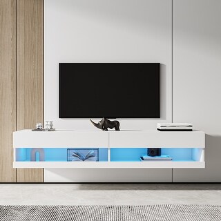 180 Wall Mounted Floating 80" TV Stand - Bed Bath & Beyond - 37216793