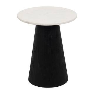 Sagebrook Home Modern Coffee Table or Side Table with Iron, Marble and ...