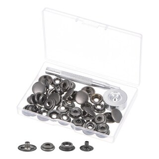 12 Sets Snap Fasteners Kit Metal with Setter Tools for Clothing ...