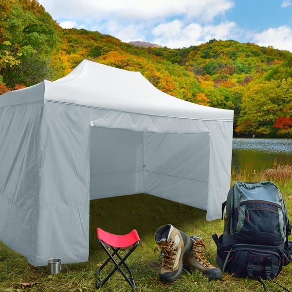 10x15 Ft Canopies Commercial Tents Market Stall With 6 Removable ...