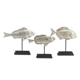 Currey & Company Silver Fish Set of 3 - Bed Bath & Beyond - 37053592