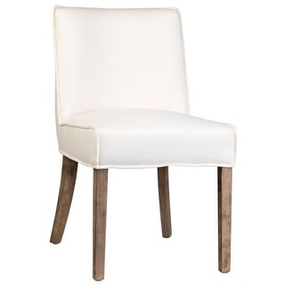 Sienna Linen Blend Upholstered Dining Chair, Off-White - Bed Bath & Beyond - 40109173