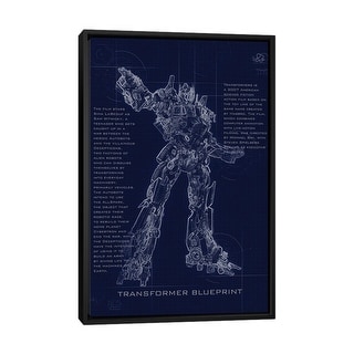 iCanvas "Optimus Prime Blueprint" by Gab Fernando Framed Canvas Print ...