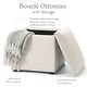 Boucle Square Storage Cube Ottoman in Cream - Bed Bath & Beyond - 38207119