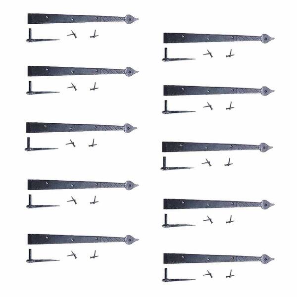 Renovators Supply Black Spear Tip Strap Pintle Hinge 16 In. long ...