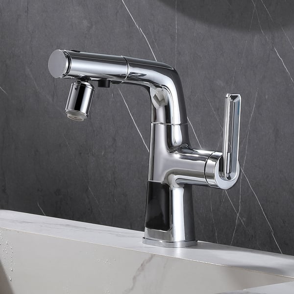 Modern LED Temperature Display Liftable 360° Rotatable Bathroom Pull ...