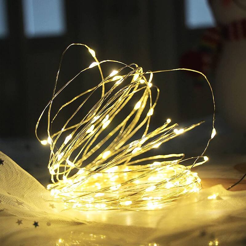 12 Pack Fairy Lights Battery Operated LED String Lights 7 feet - Yellow ...