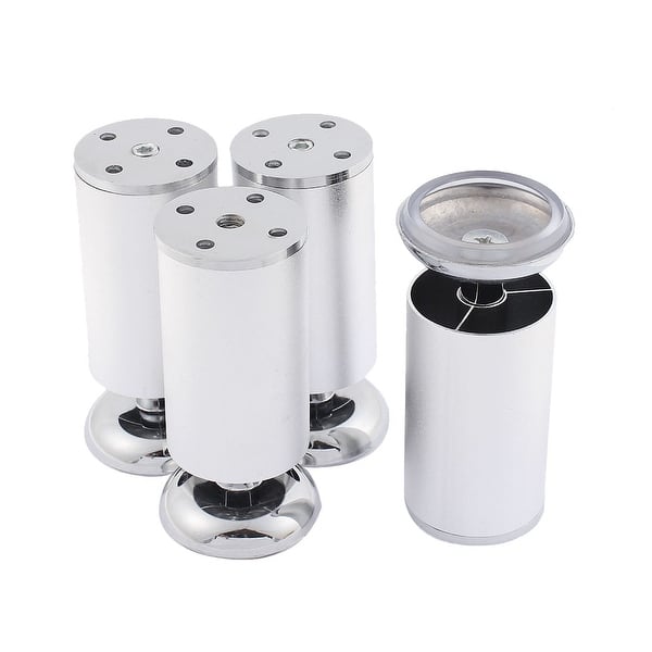 Furniture Kitchen Cabinet Adjustable Plinth Leg Silver Tone 120mm ...